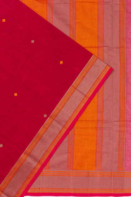 Chettinad Cotton Butta Rani Pink Saree | Kankatala