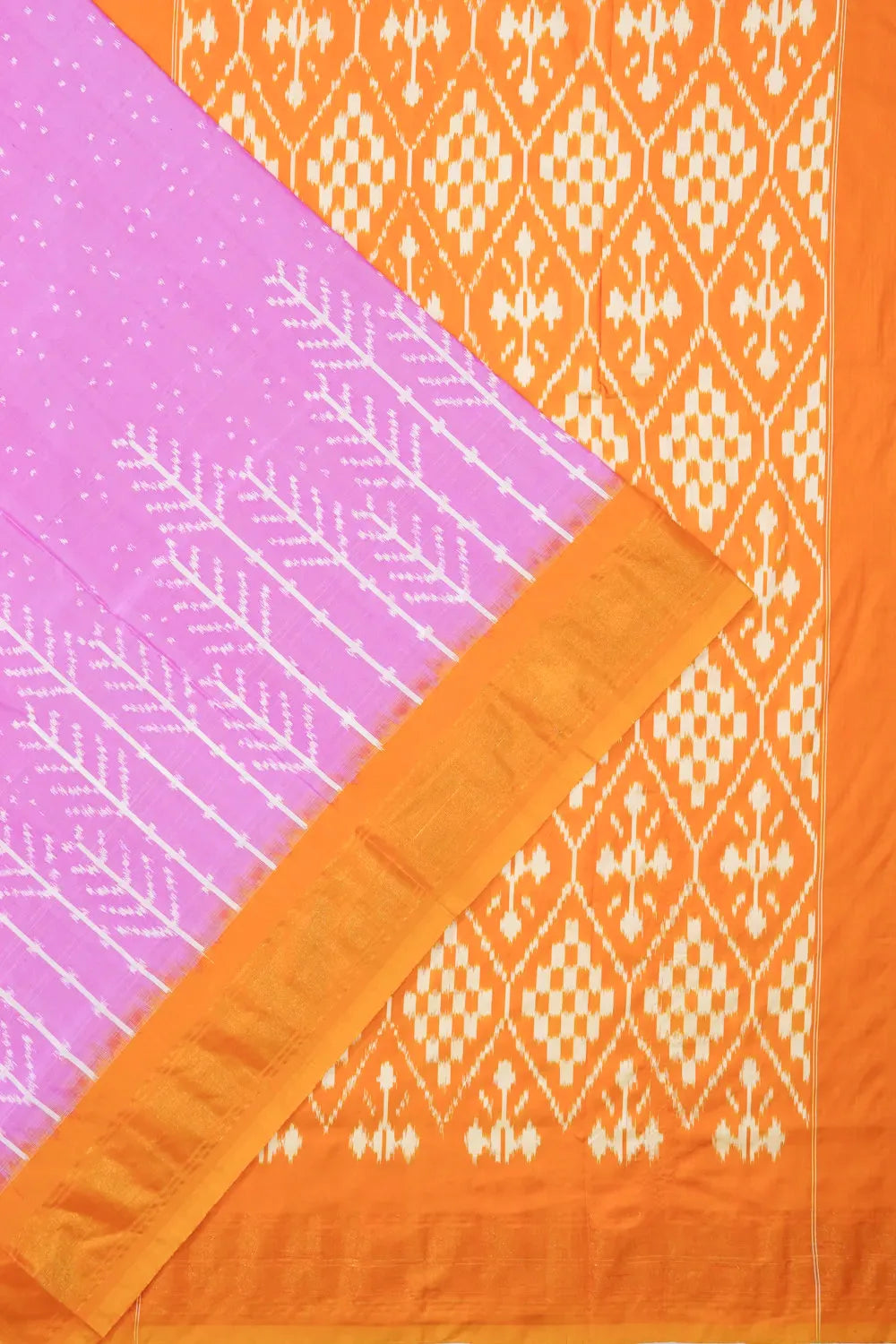Pochampally Silk Ikat Pink Saree | Kankatala