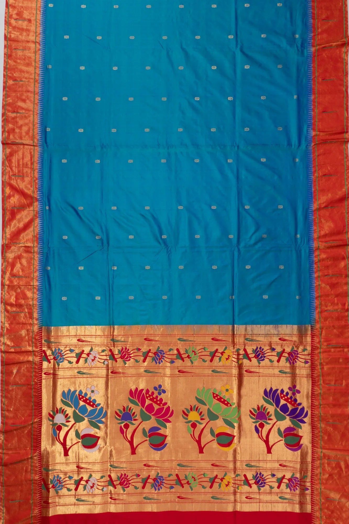 Muniya Silk Butta Blue Saree | Kankatala