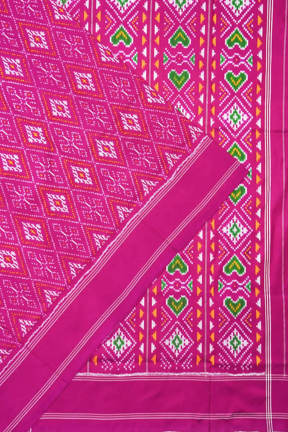 Pochampally Silk Ikat Pink Saree | Kankatala
