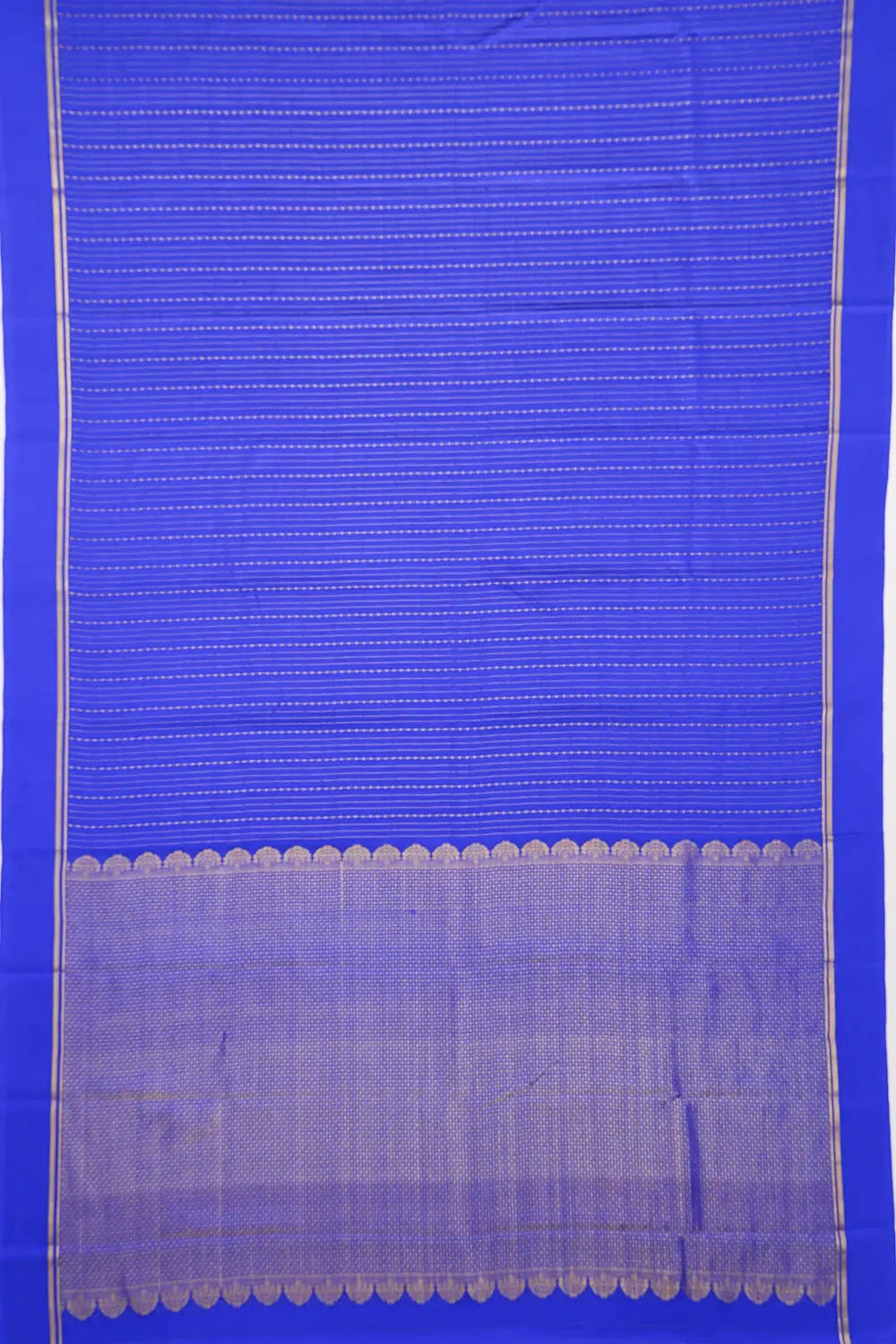 Mysore Silk Vertical Lines Royal Blue Saree | Kankatala
