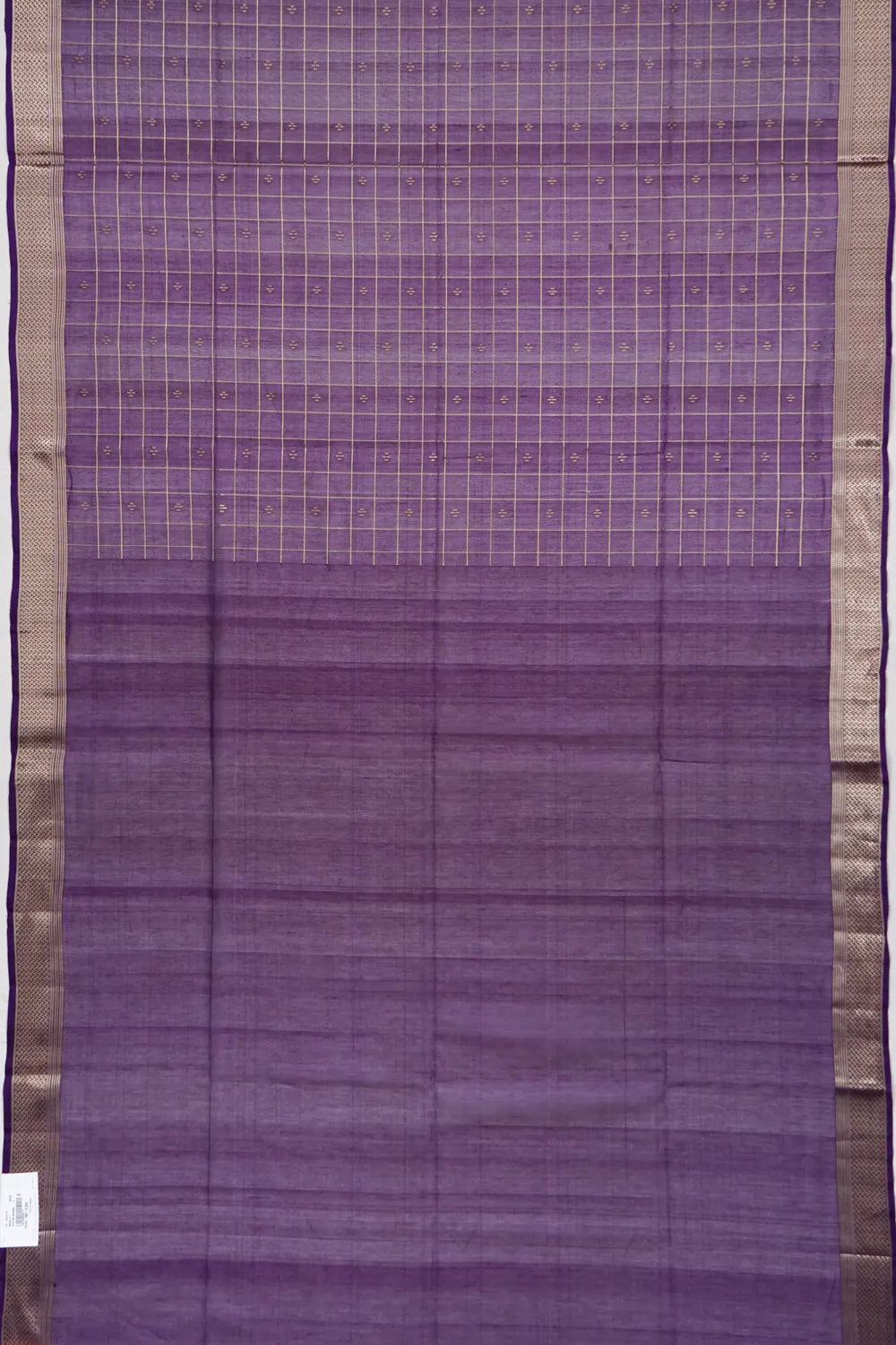 Organza Checks And Butta Violet Saree | Kankatala