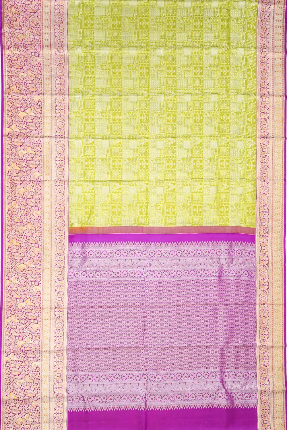 Kanchipuram Silk Brocade Green Saree | Kankatala