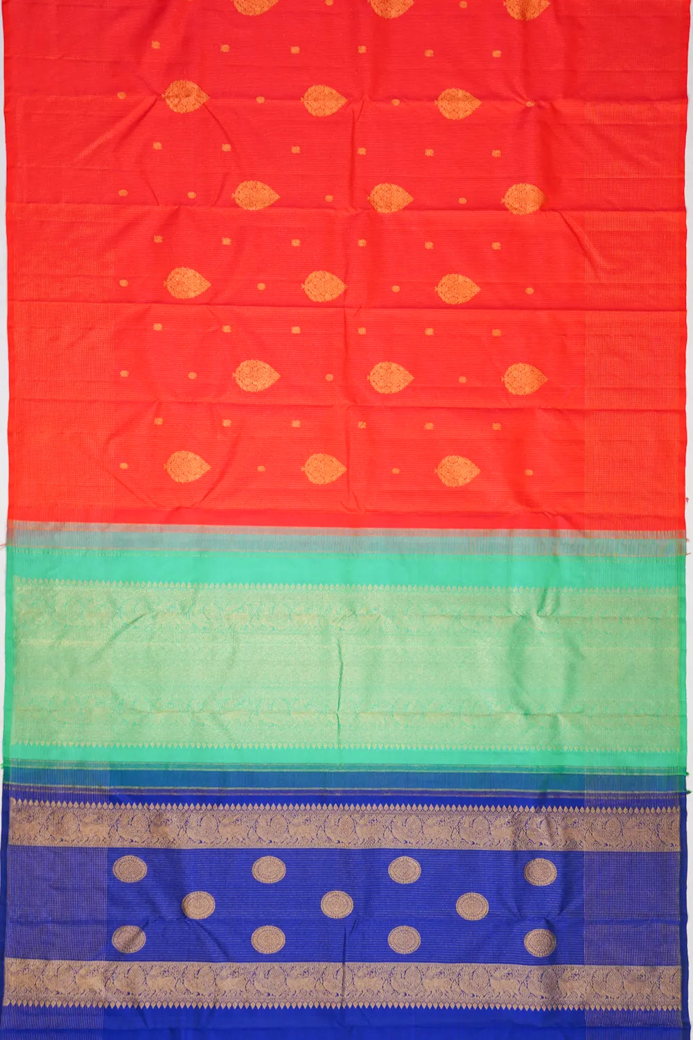 Taranga Kanchi Silk Lines And Butta Red Saree