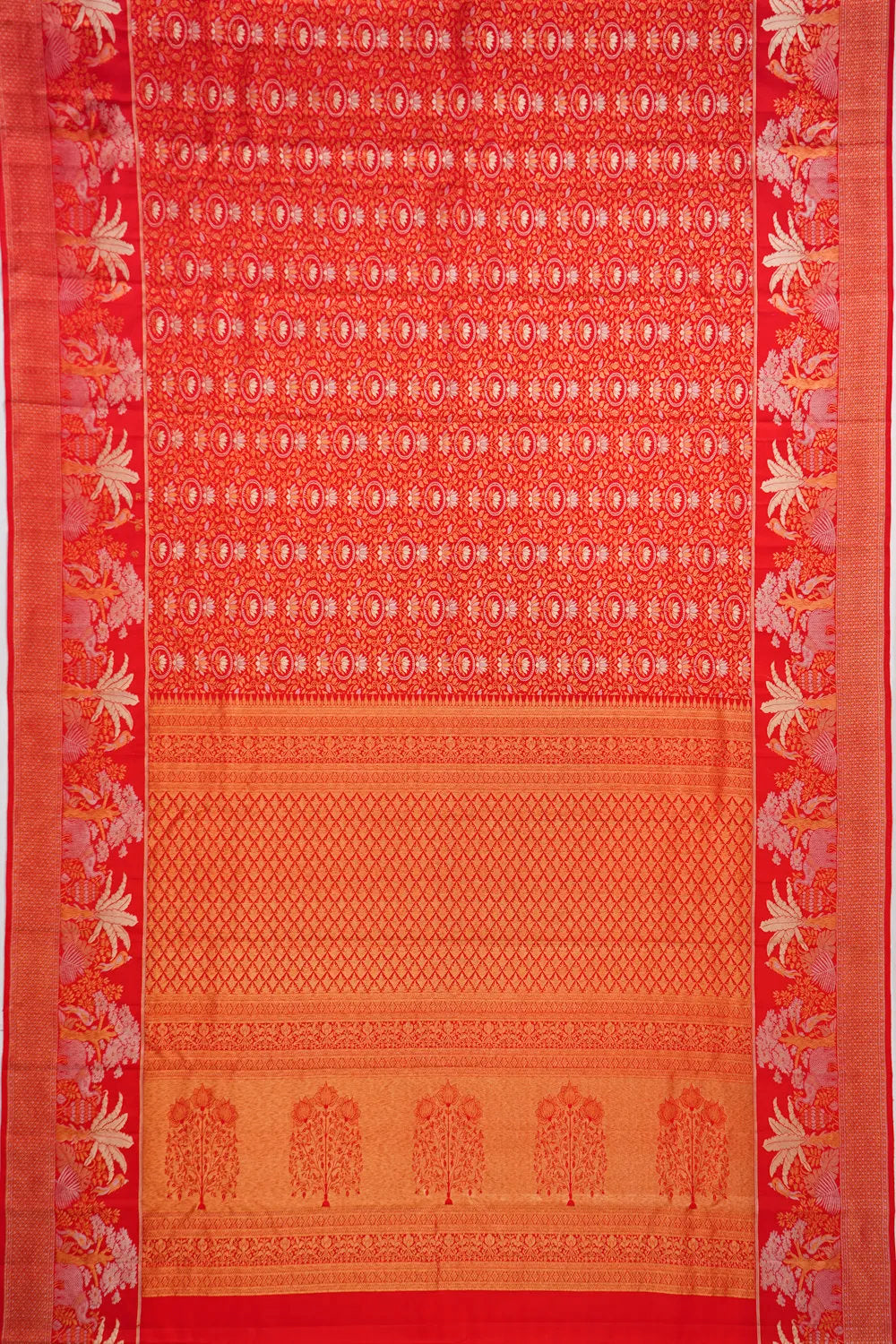 Taranga Kanchi Silk Brocade Red Saree | Kankatala