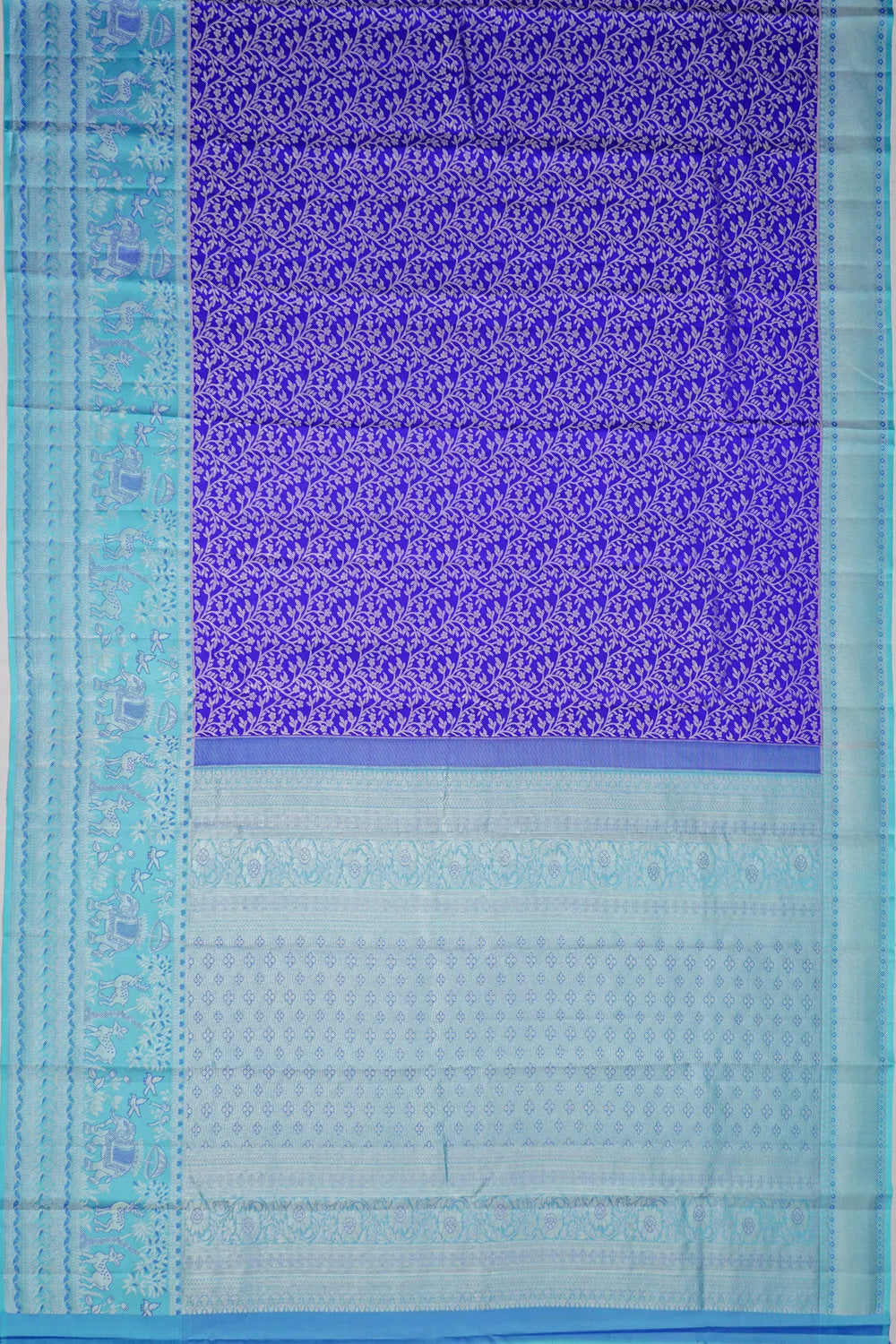 Taranga Kanchi Silk Brocade Royal Blue Saree | Kankatala