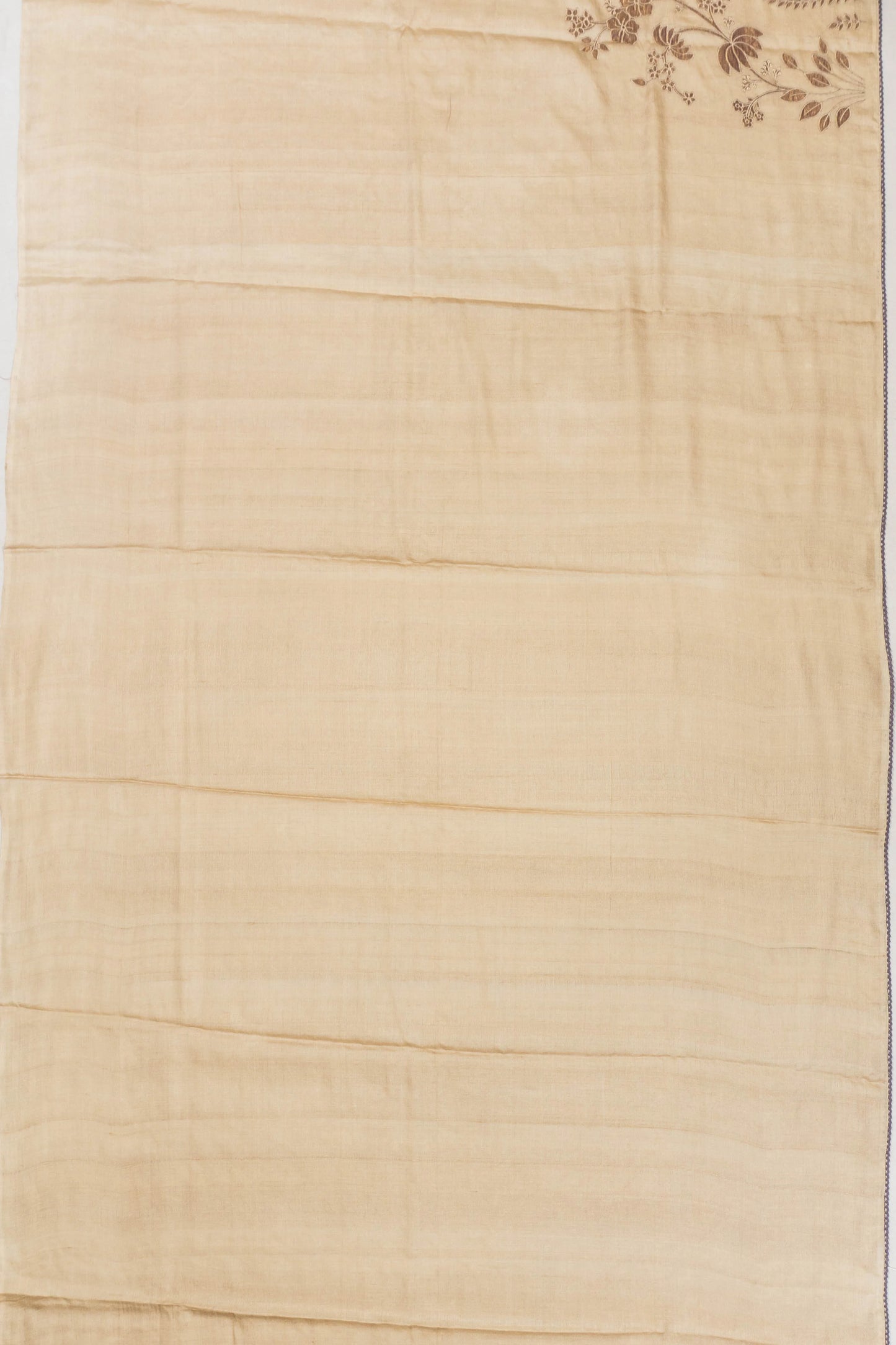 Tussar Plain Cream Saree | Kankatala