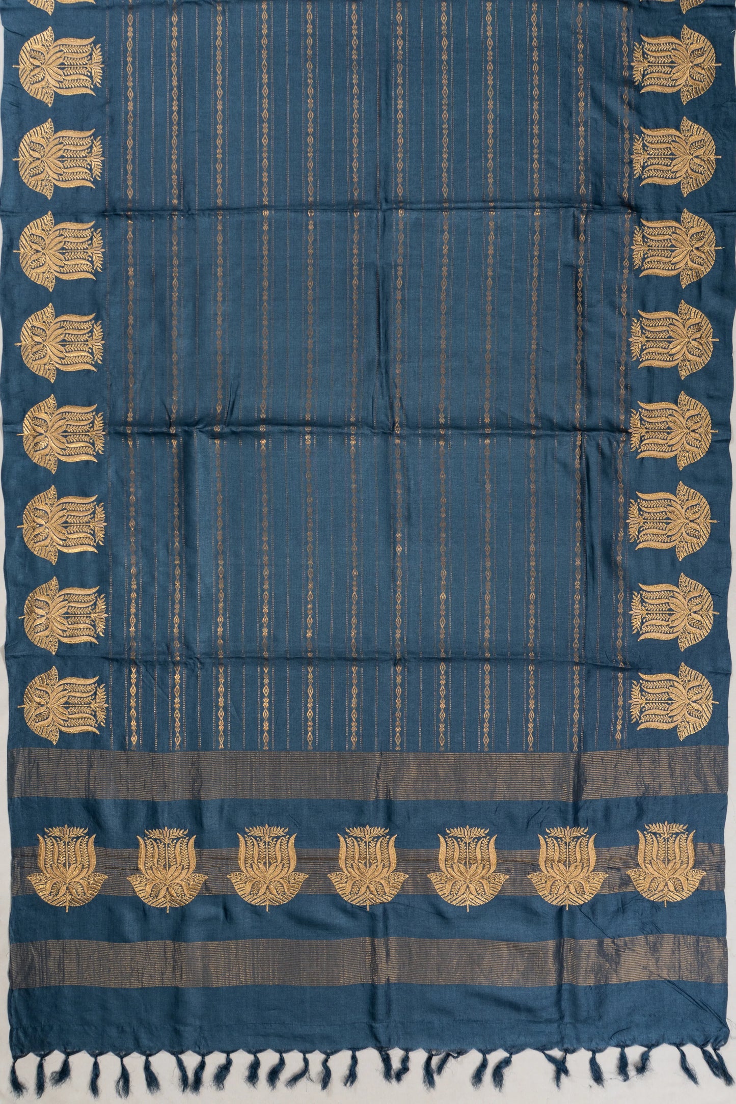 Tussar Butta Blue Saree | Kankatala