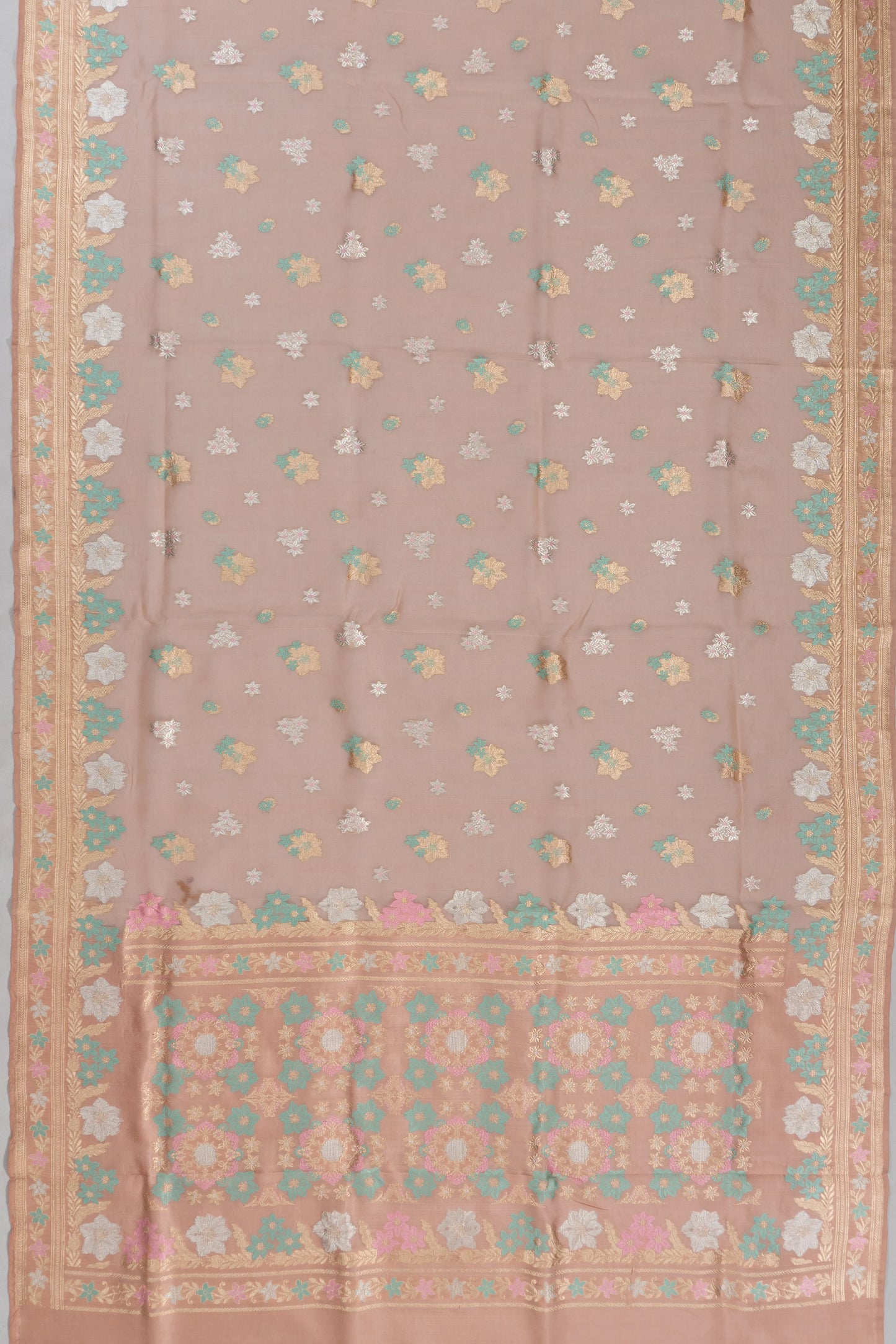 Banarasi Silk Butta Peach Saree | Kankatala