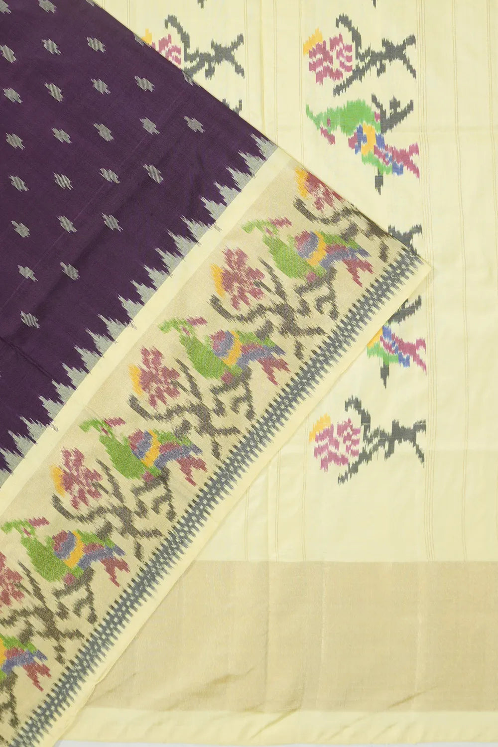 Pochampally Silk Ikat Purple Saree | Kankatala