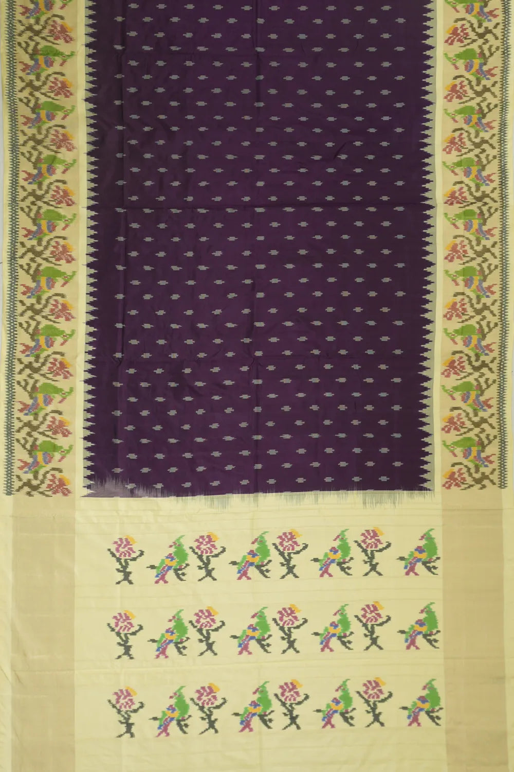 Pochampally Silk Ikat Purple Saree | Kankatala
